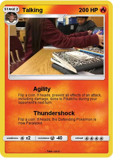Pokémon Talking - Agility - My Pokemon Card