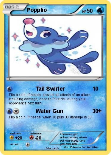 Pokémon Popplio 71 71 - Tail Swirler - My Pokemon Card