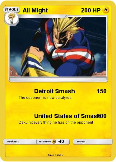 Pokémon All Might 35 35 - Detroit Smash - My Pokemon Card