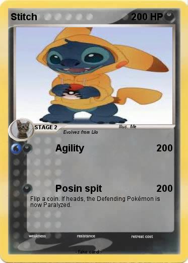 Pokémon Stitch 323 323 - Agility - My Pokemon Card