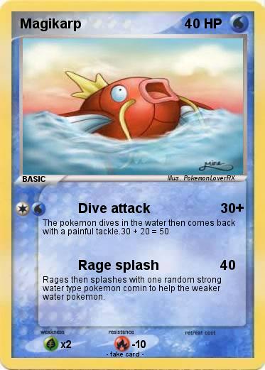 Pokémon Magikarp 1604 1604 - Dive attack - My Pokemon Card