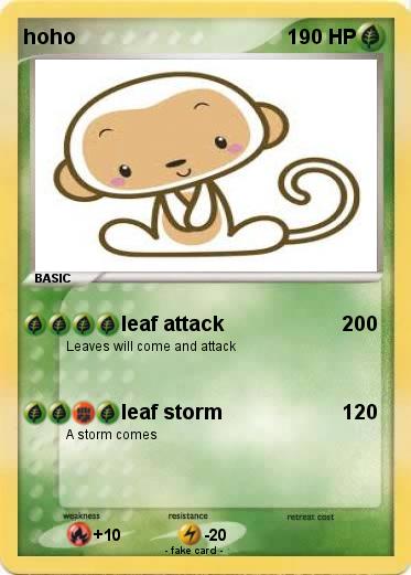 Pokémon hoho 190 190 - leaf attack - My Pokemon Card