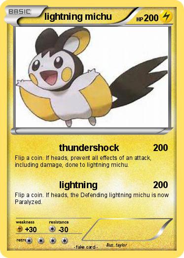 Pokémon lightning michu - thundershock - My Pokemon Card