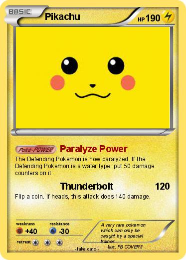 Pokémon Pikachu 10888 10888 - Paralyze Power - My Pokemon Card