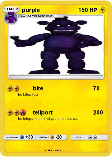 Pokémon purple 1230 1230 - bite - My Pokemon Card