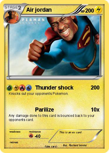 Pokémon Air jordan 28 28 - Thunder shock - My Pokemon Card