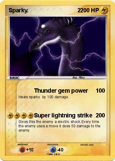 Pokémon Sparky 2 1 1 - Thunder gem power - My Pokemon Card