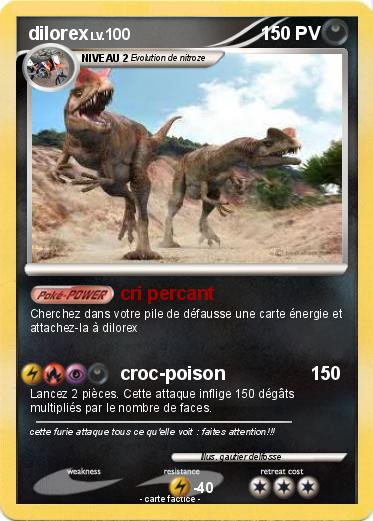 Pokémon dilorex - cri percant - Ma carte Pokémon