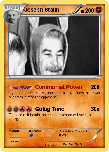 Pokémon Joseph Stalin 156 156 - Communist Power - My Pokemon Card