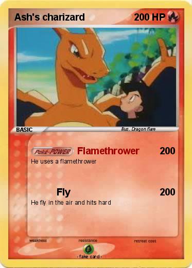 Pokémon Ash s charizard 65 65 - Flamethrower - My Pokemon Card