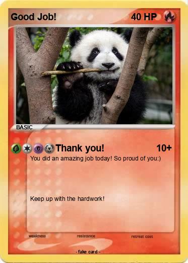 Pokémon Good Job 10 10 - Thank you! - My Pokemon Card