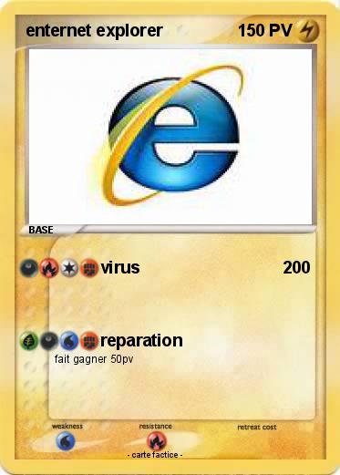 Pokémon enternet explorer - virus - Ma carte Pokémon