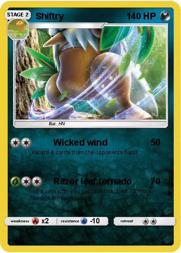 Pokémon Shiftry 70 70 - Wicked wind - My Pokemon Card
