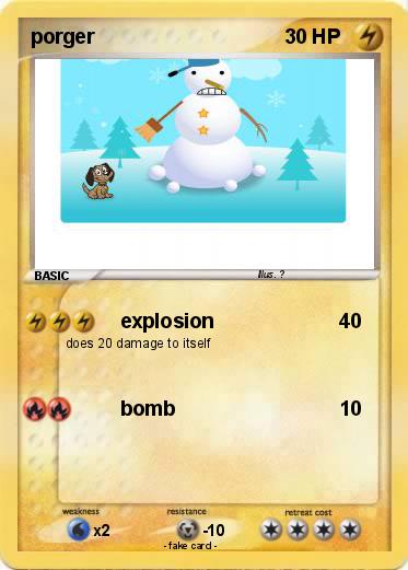 Pokémon porger - explosion - My Pokemon Card