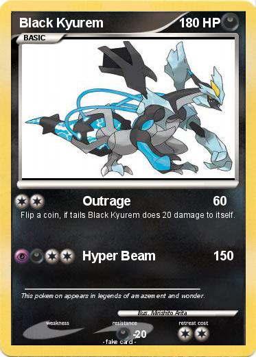 Pokémon Black Kyurem 925 925 - Outrage - My Pokemon Card