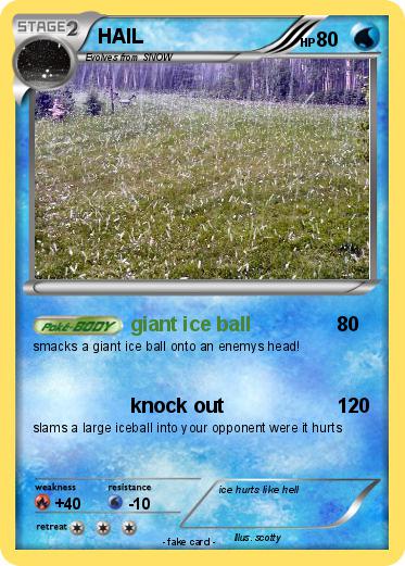 Pokémon HAIL 11 11 - giant ice ball - My Pokemon Card