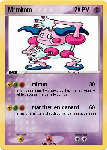 Pokémon Mr mimm - mimm - Ma carte Pokémon