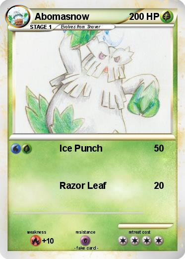 Pokémon Abomasnow 51 51 - Ice Punch - My Pokemon Card