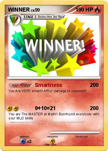Pokémon WINNER 66 66 - Smartness - My Pokemon Card