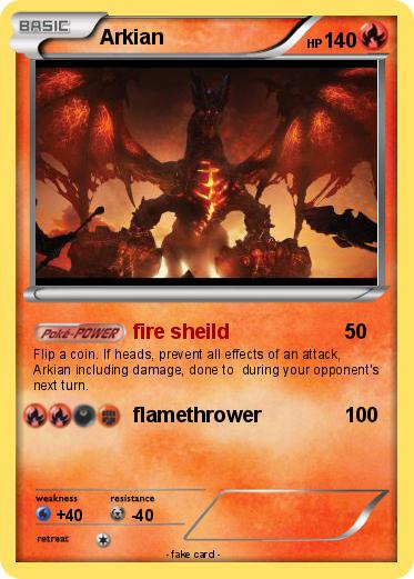 Pokémon Arkian - fire sheild - My Pokemon Card
