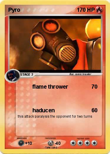 Pokémon Pyro 402 402 - flame thrower - My Pokemon Card