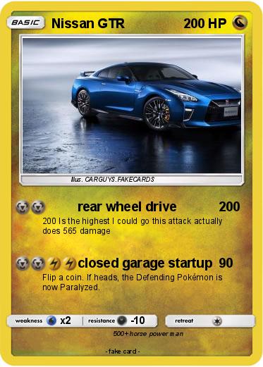 Pokémon Nissan GTR 35wys - rear wheel drive - My Pokemon Card