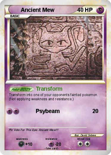 Pokémon Ancient Mew 167 167 - Transform - My Pokemon Card