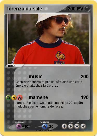 Pokémon lorenzo du sale - music - Ma carte Pokémon