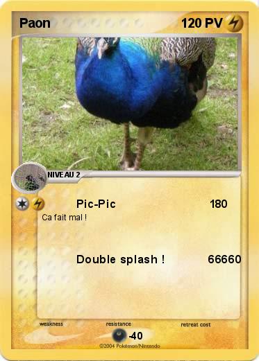 Pokémon Paon 1 1 - Pic-Pic 1 - Ma carte Pokémon