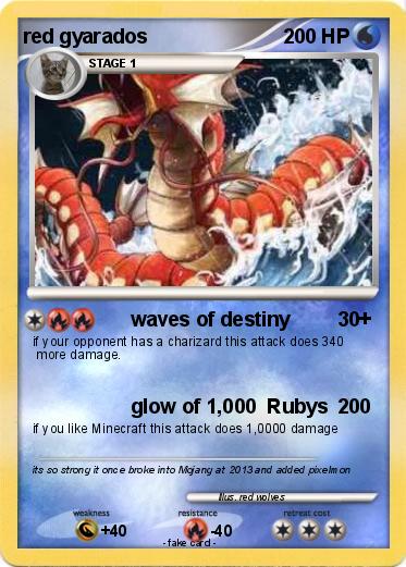 Pokémon red gyarados 130 130 - waves of destiny - My Pokemon Card