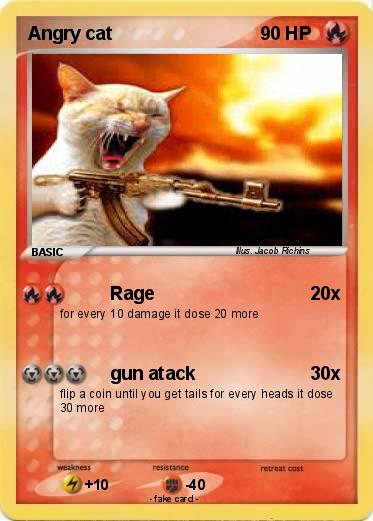 Pokémon Angry cat 72 72 - Rage - My Pokemon Card