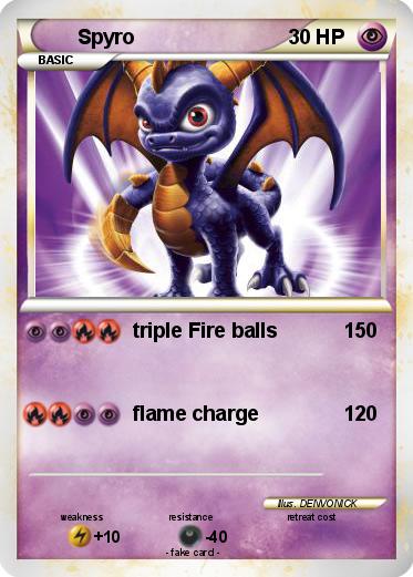 Pokémon Spyro 860 860 - triple Fire balls - My Pokemon Card