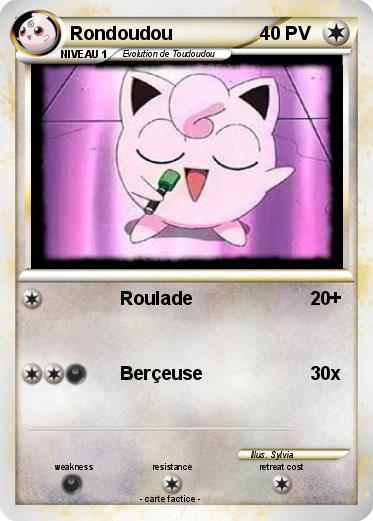 Pokémon Rondoudou 62 62 - Roulade - Ma carte Pokémon