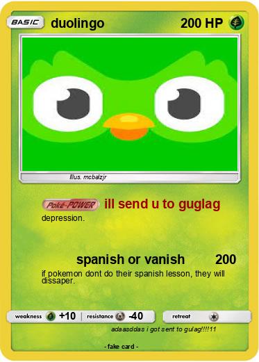 Pokémon duolingo 246 246 - ill send u to guglag - My Pokemon Card