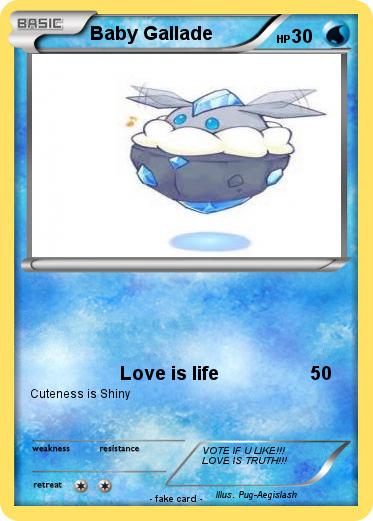 Pokémon Baby Gallade - Love is life - My Pokemon Card