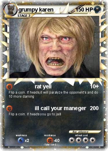 Pokémon grumpy karen - rat yell - My Pokemon Card