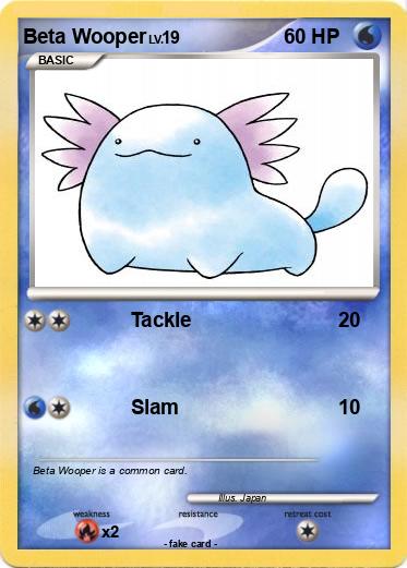 Pokémon Beta Wooper 5 5 - Tackle - My Pokemon Card