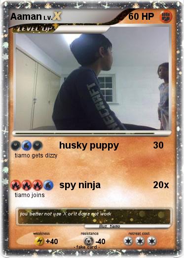 Pokémon Aaman 1 1 - husky puppy - My Pokemon Card