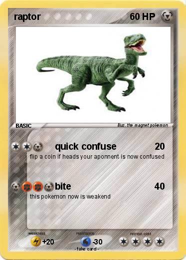 Pokémon raptor 293 293 - quick confuse - My Pokemon Card