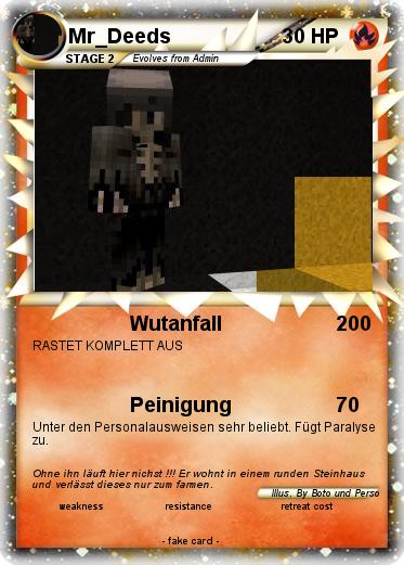 Pokémon Mr Deeds - Wutanfall - My Pokemon Card