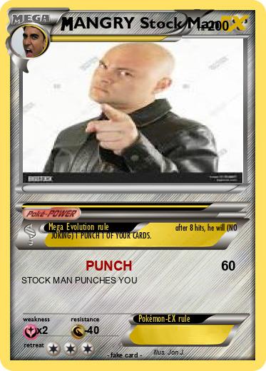 Pokémon ANGRY Stock Man - PUNCH - My Pokemon Card