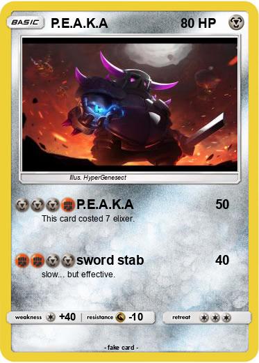 Pokémon P E A K A - P.E.A.K.A - My Pokemon Card