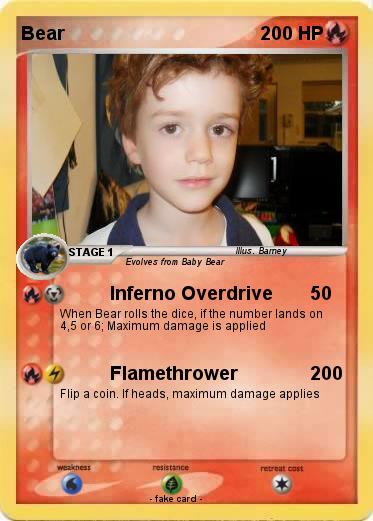 Pokémon Bear 539 539 - Inferno Overdrive - My Pokemon Card