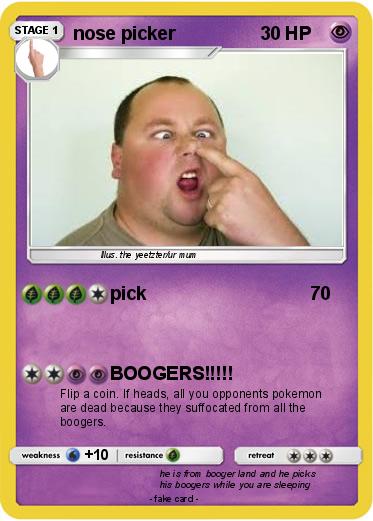 Pokémon nose picker 22 22 - pick - My Pokemon Card