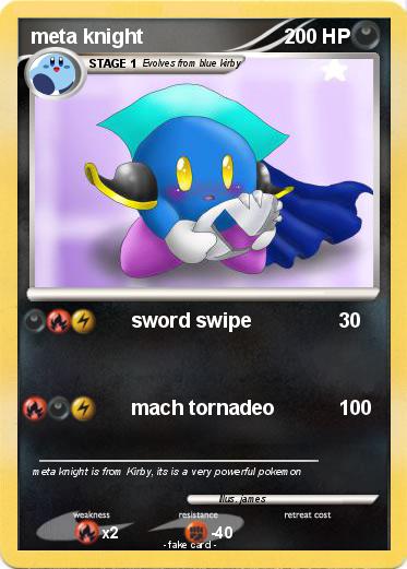 Pokémon meta knight 709 709 - sword swipe - My Pokemon Card