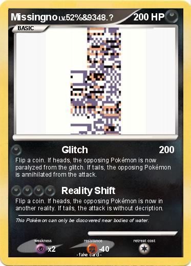Pokémon Missingno 1810 1810 - Glitch - My Pokemon Card