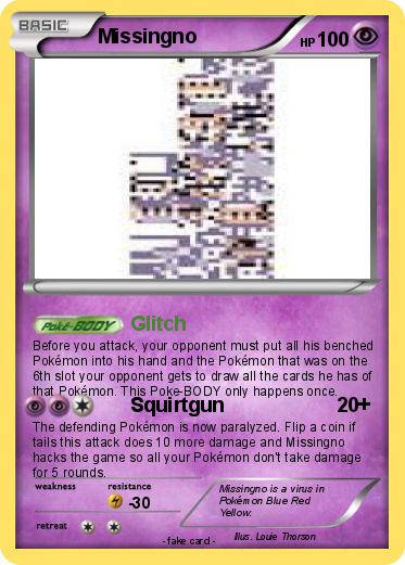 Pokémon Missingno 1222 1222 - Glitch - My Pokemon Card