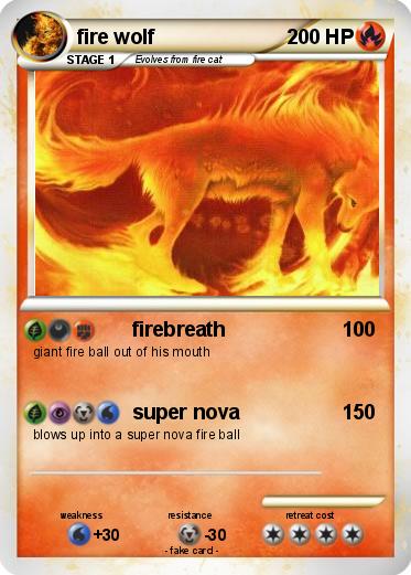 Pokémon fire wolf 37 37 - firebreath - My Pokemon Card