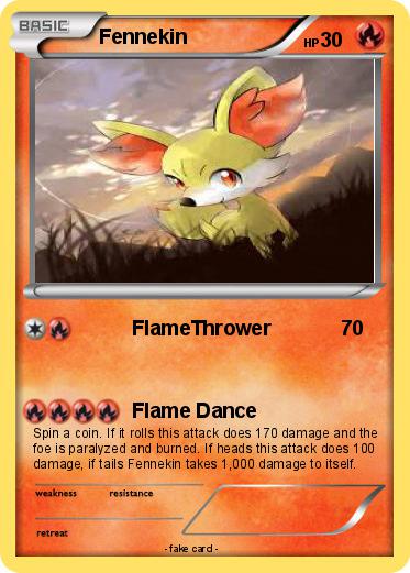 Pokémon Fennekin 360 360 - FlameThrower - My Pokemon Card