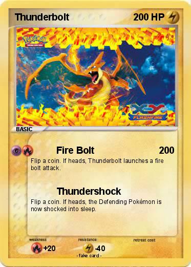 Pokémon Thunderbolt 105 105 - Fire Bolt - My Pokemon Card